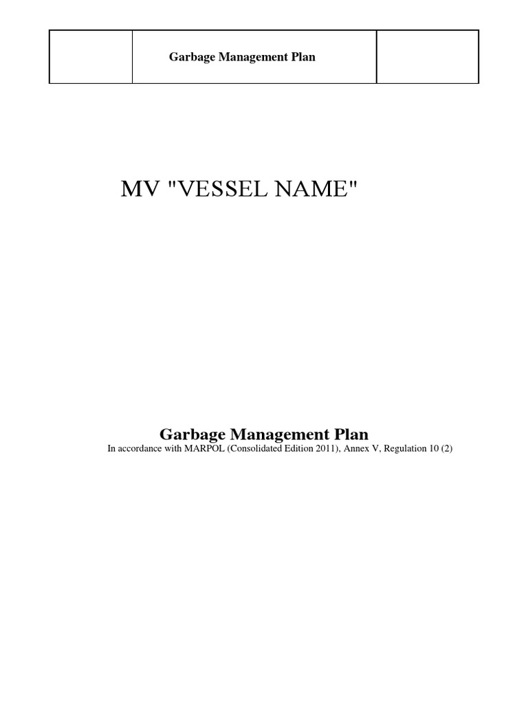 Garbage Management Plan | Download Free PDF | Waste Management ...