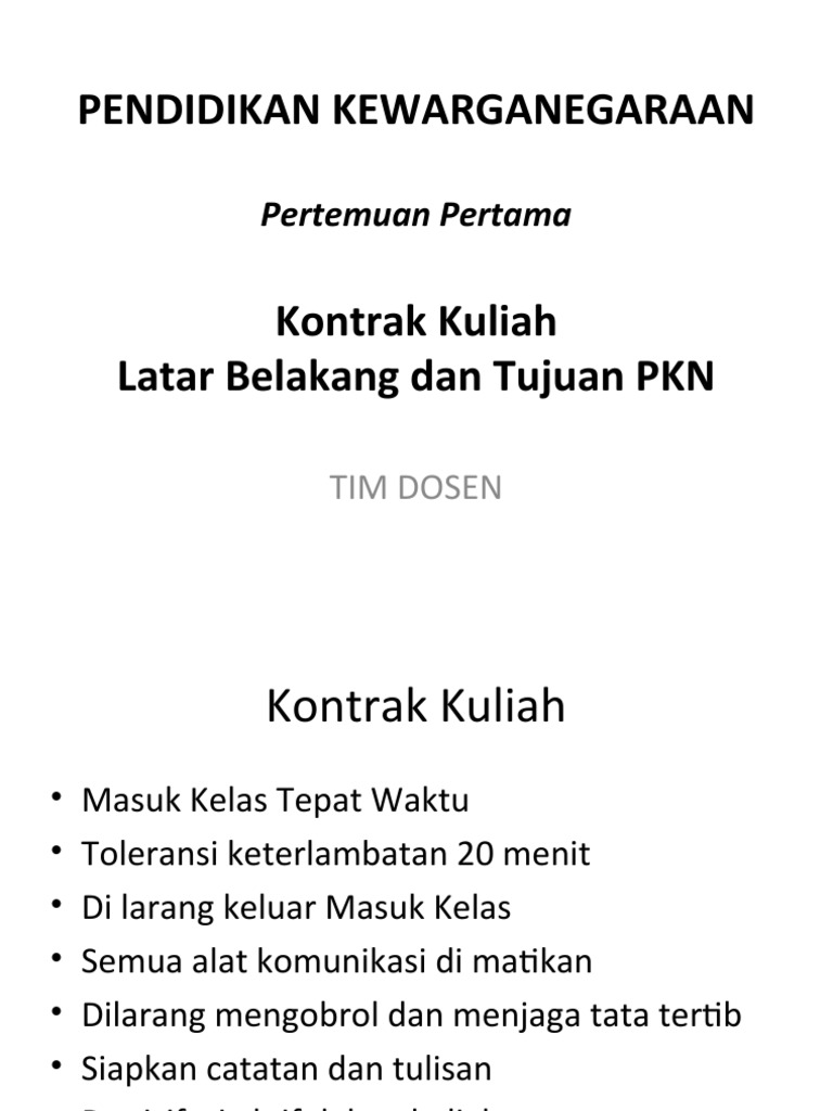 Latar Belakang PKN | PDF
