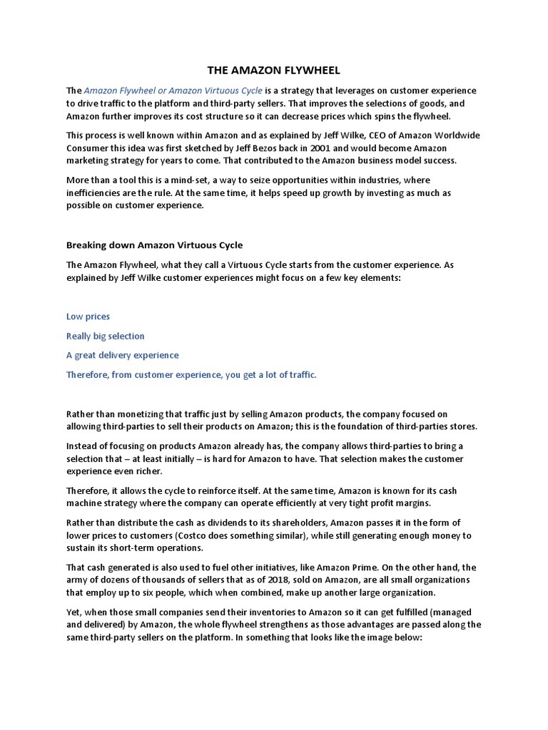 The Amazon Flywheel | PDF | Customer Experience | Prices