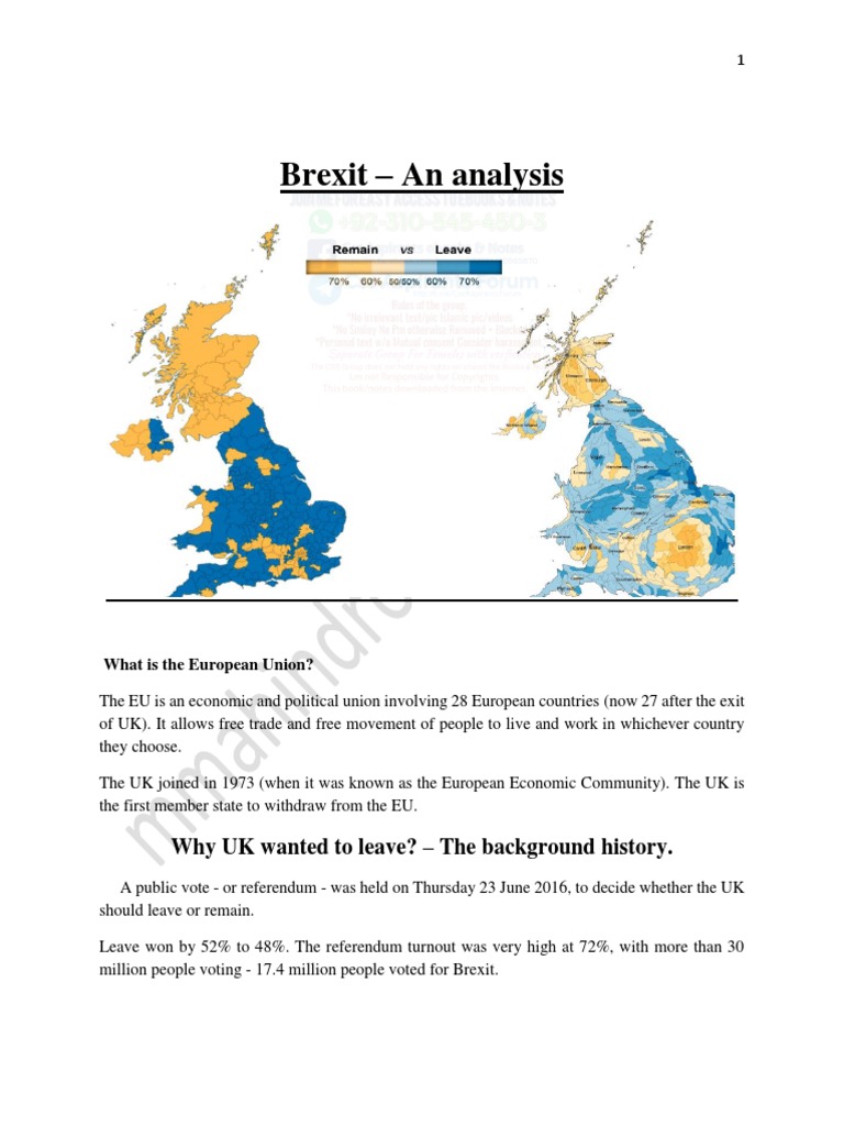 Brexit - An Analysis: Why UK Wanted To Leave? - The Background History ...