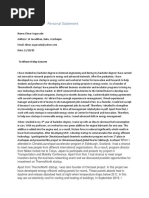 Personal Statement | PDF | Renewable Energy | Wind Power
