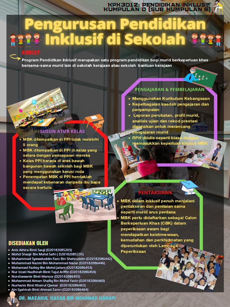 Poster Pendidikan Inklusif Kumpulan D Subkumpulan 6 | PDF