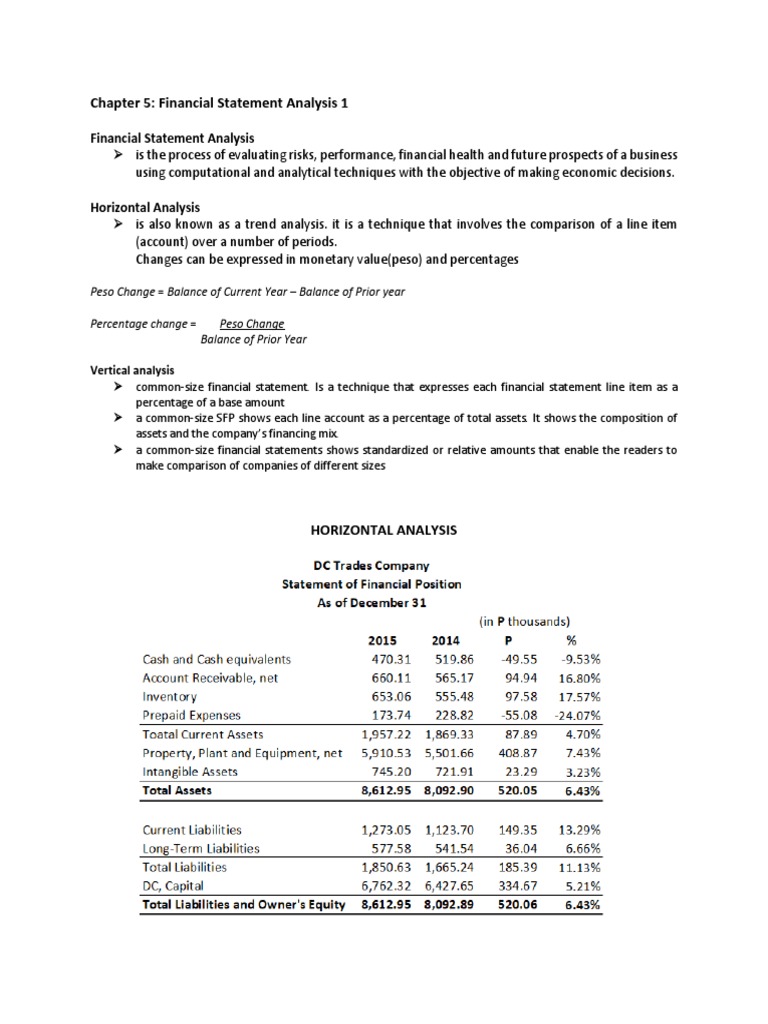 Chapter 5 Financial Statement Analysis 1 | PDF | Financial Statement ...