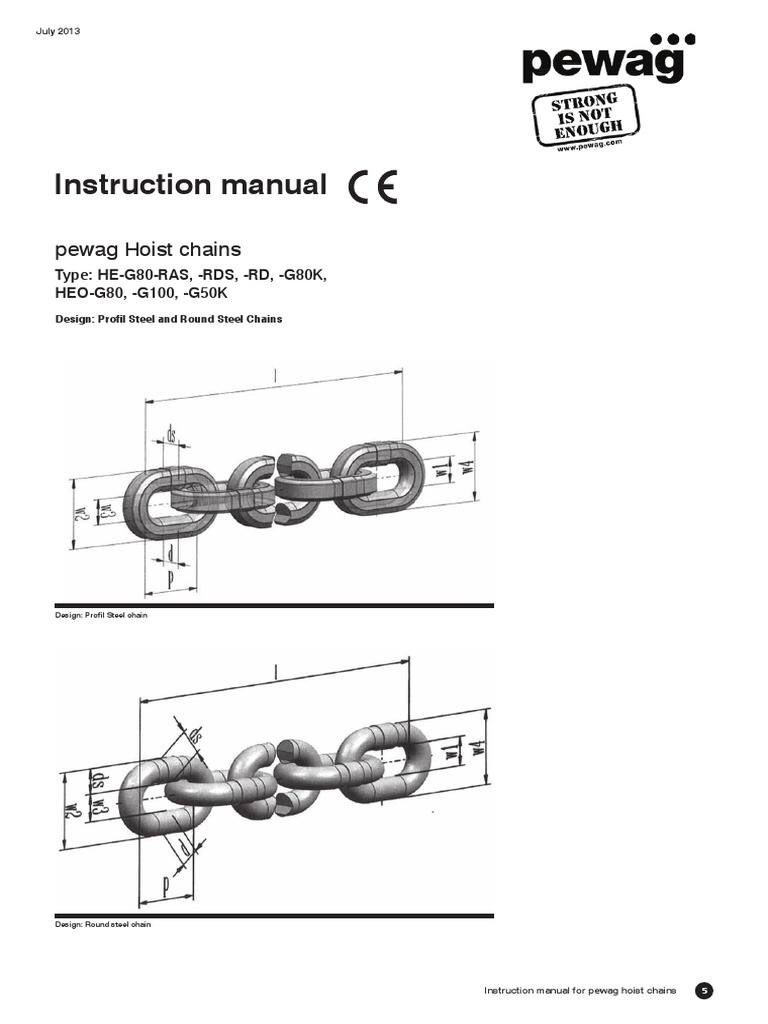 Instruction Manual: Pewag Hoist Chains | Download Free PDF ...