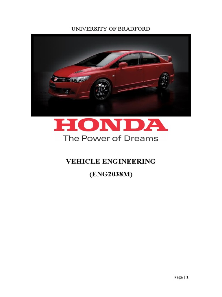 Vechicle Engineering Report | PDF | Manufactured Goods | Vehicles