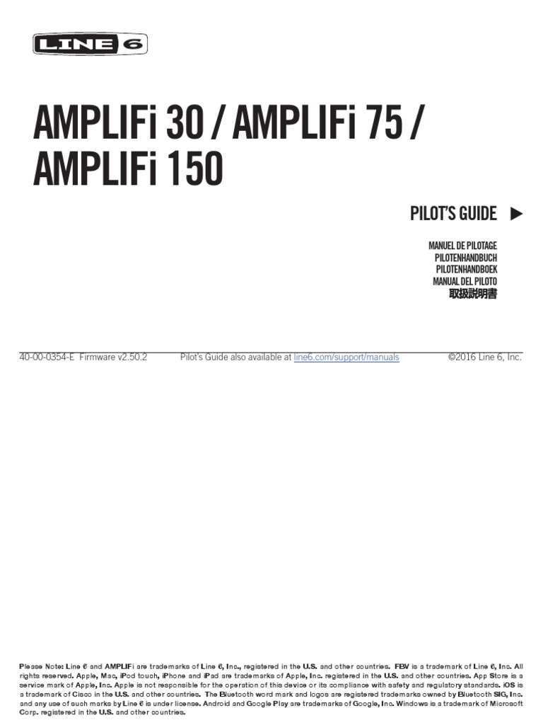 AMPLIFi Pilot's Guide - English | PDF