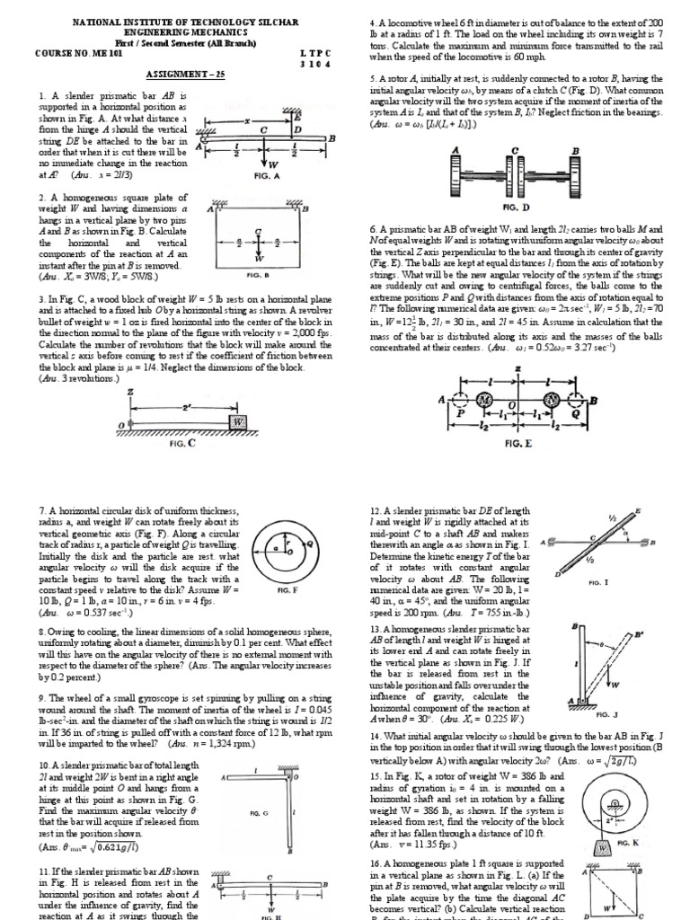 Analysis of Rotational and Translational Motion Problems Involving Rigid Bodies | PDF | Rotation ...