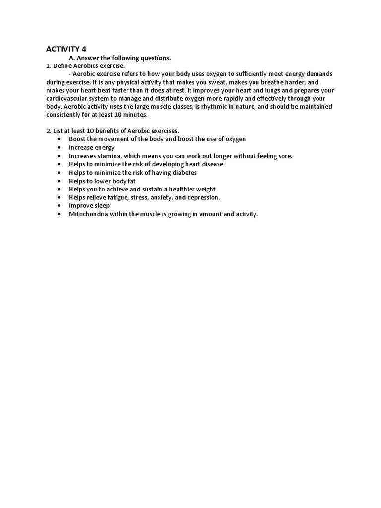 Activity 4: A. Answer The Following Questions | PDF