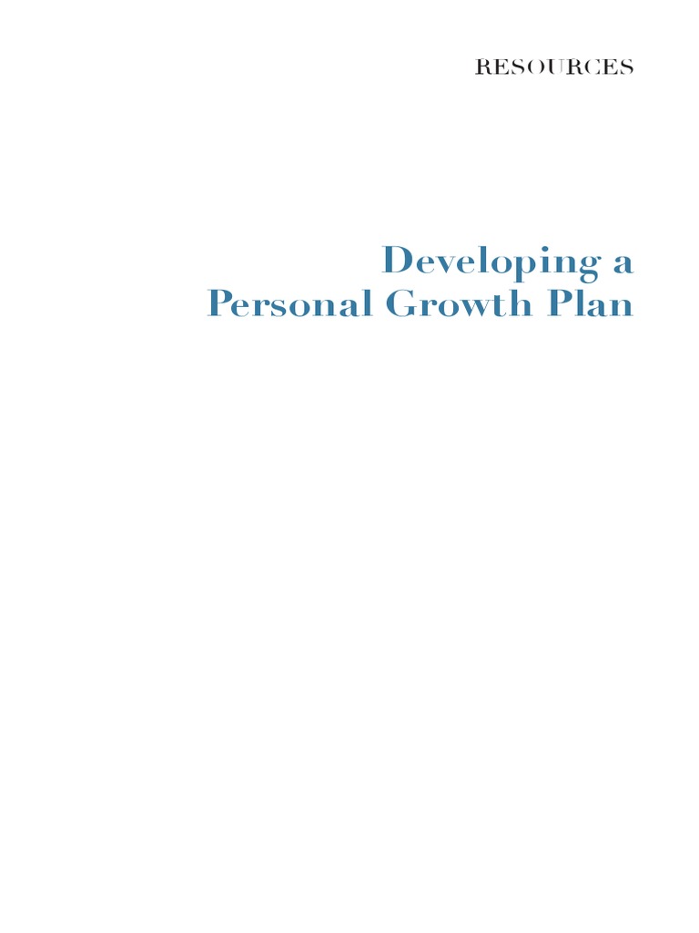 Personal Growth Plan | PDF | Personal Development | Prayer