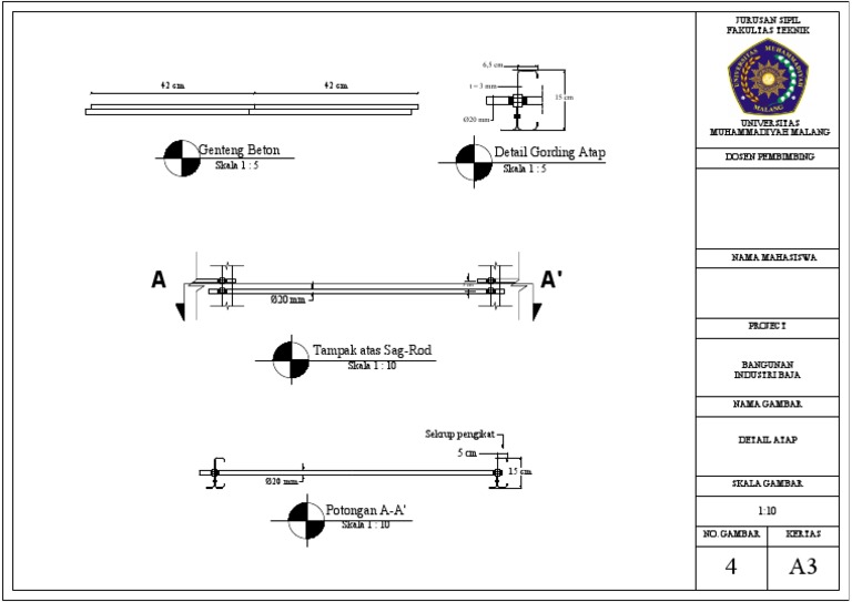 Detail Gording Atap Baja | PDF