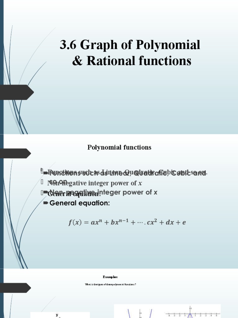 Polynomial and Rational Function | PDF
