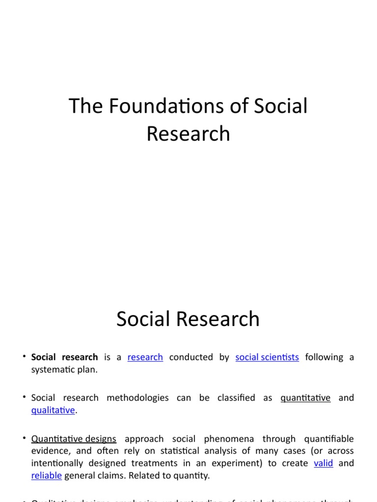 The Foundations of Social Research | PDF | Social Constructionism ...