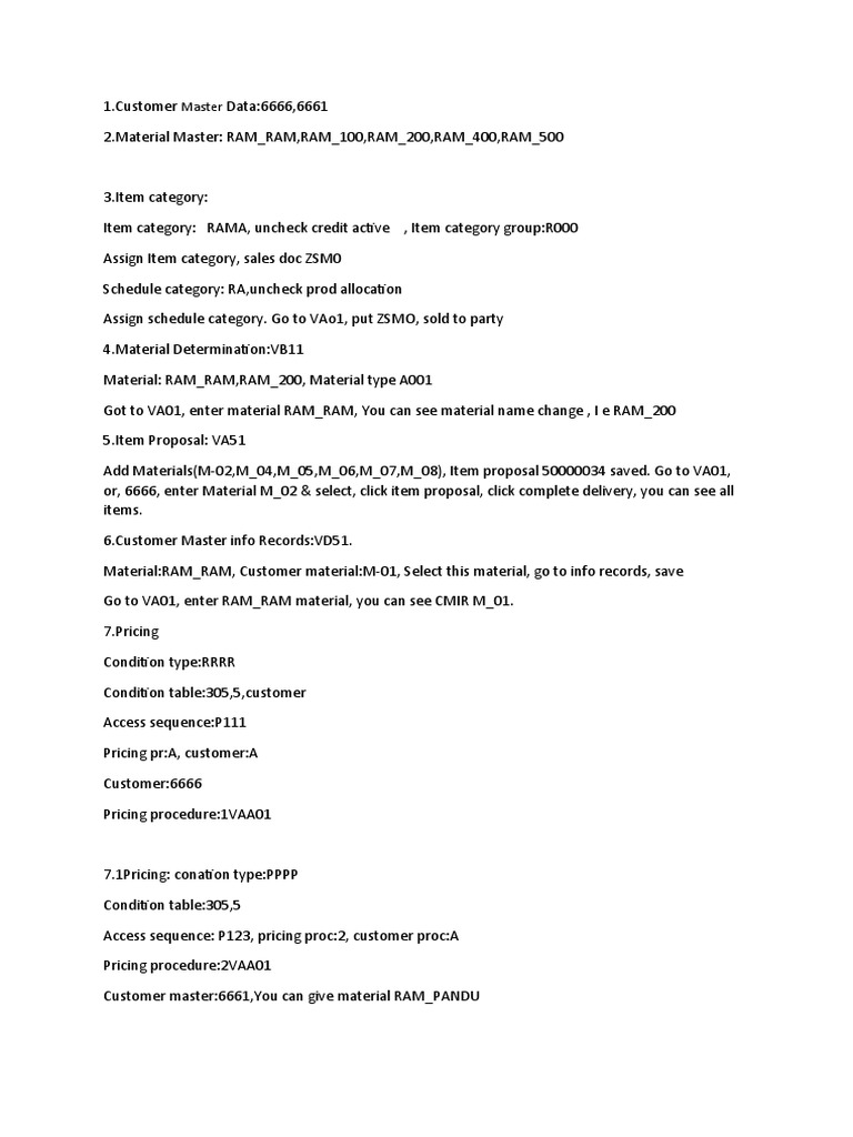 Configuring Master Data, Pricing, Shipping, Billing and Accounting in ...