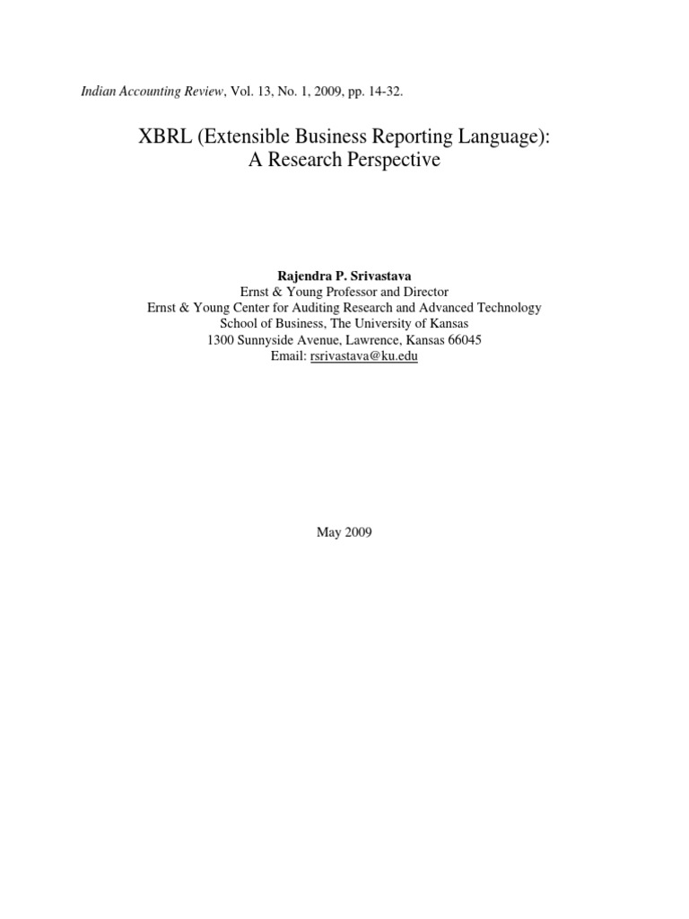 XBRL Extensible Business Reporting Language | PDF | Xml Schema | Xml XBRL Extensible Business Reporting Language | PDF | Xml Schema | Xml