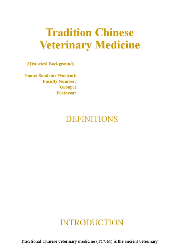 Tradition Chinese Veterinary Medicine | PDF