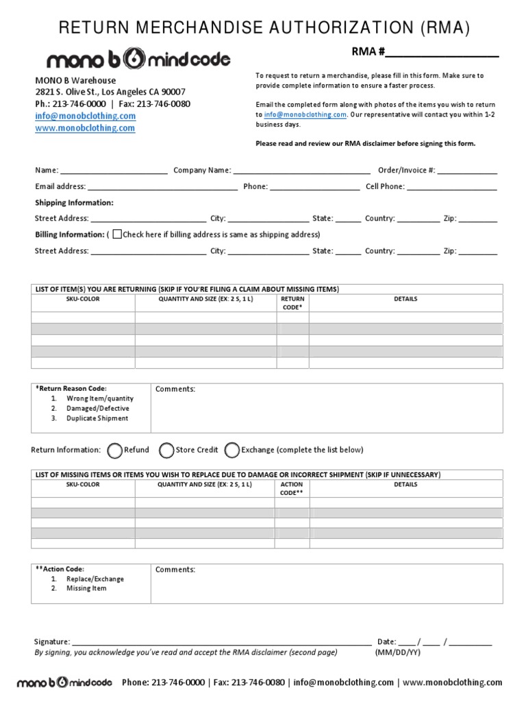 Return Merchandise Authorization (Rma) | Download Free PDF | Business