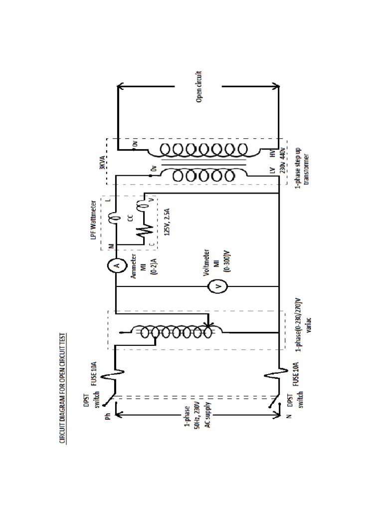 Open Circuit and Short Circuit On Single Phase Transformer | PDF ...
