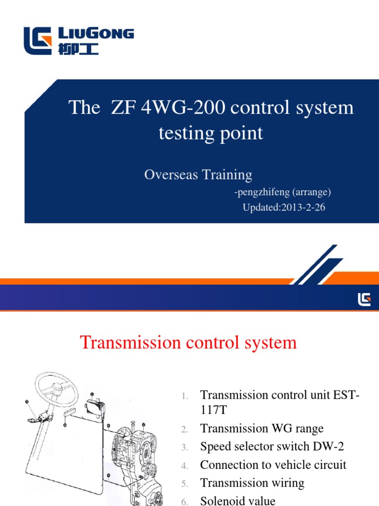 The ZF 4WG-200 Control System Testing Point: Overseas Training | PDF ...