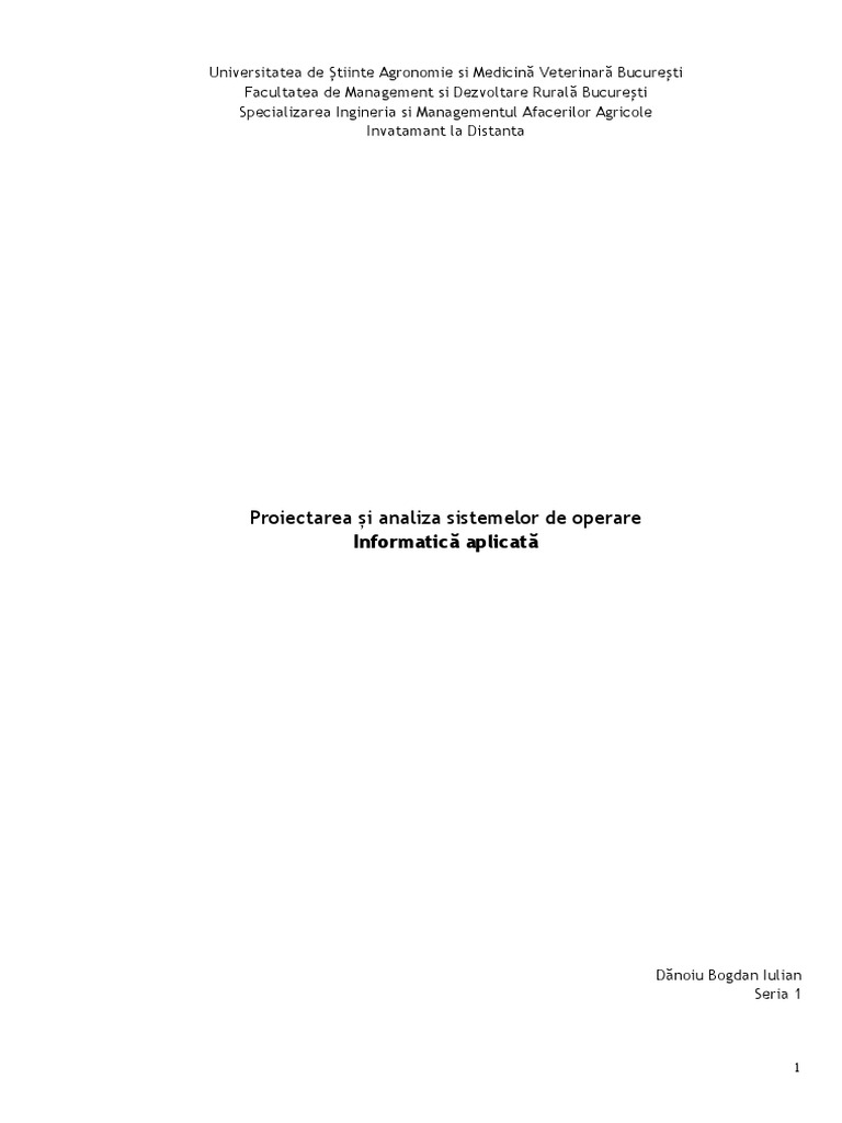 Informatica Aplicata | PDF