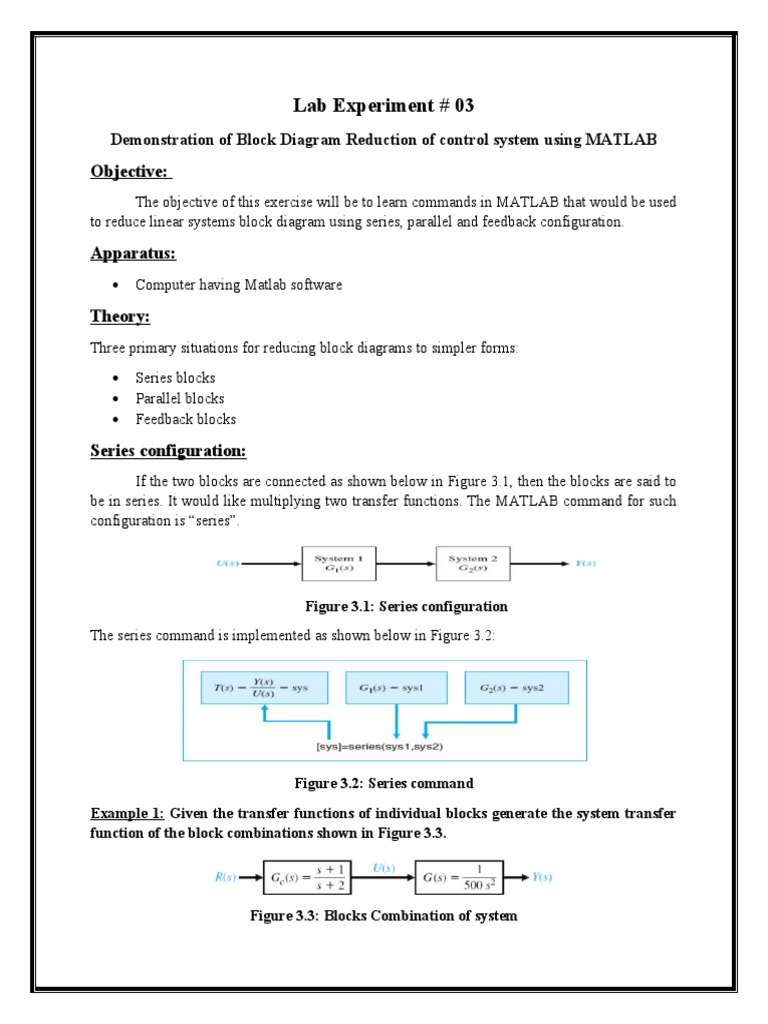 Lab Experiment # 03: Objective | PDF | Control Theory | Matlab