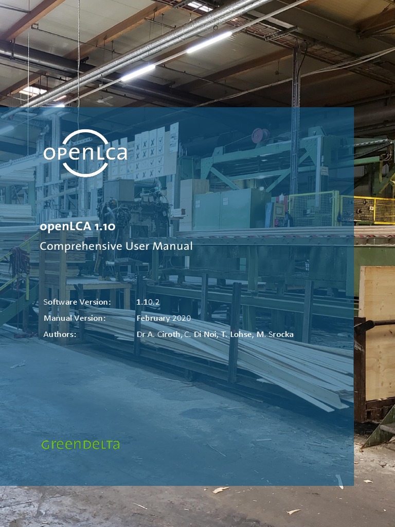 openLCA 1.10 User-Manual PDF | PDF | Life Cycle Assessment | Databases