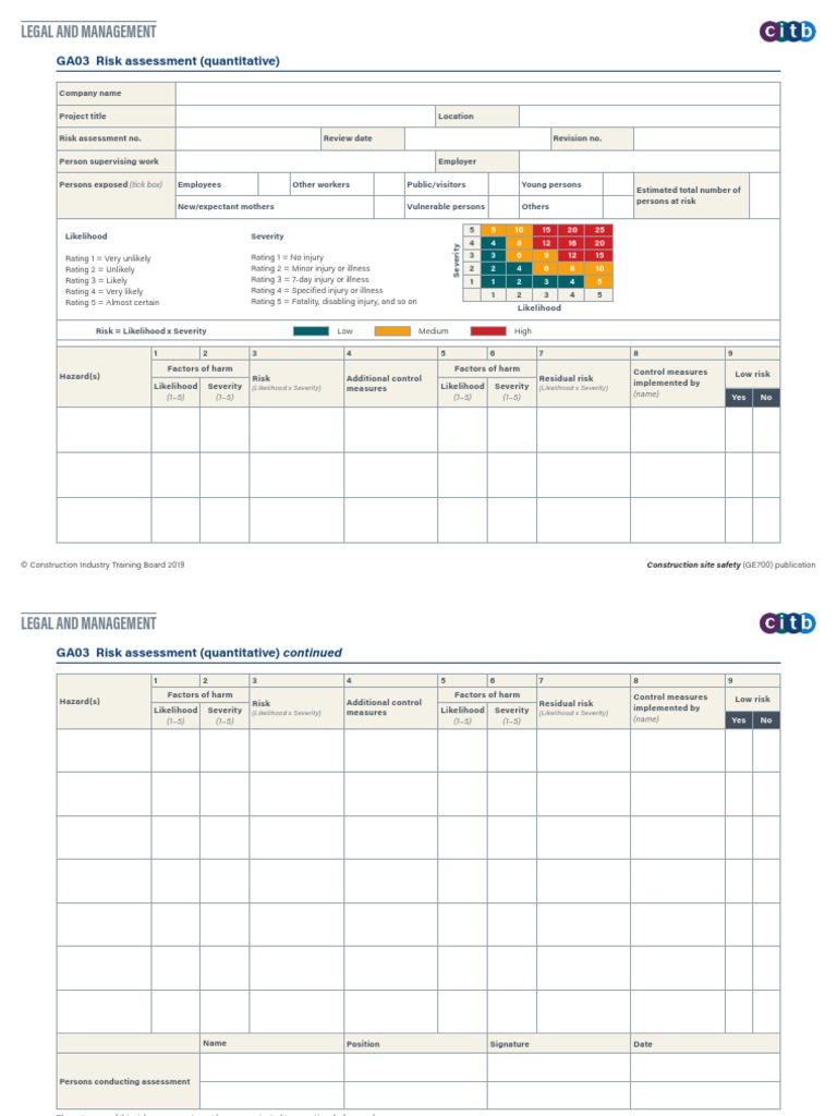 Legal and Management: GA03 Risk Assessment (Quantitative) | PDF | Risk ...