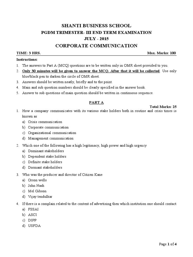 Corporate Communication Paper | PDF | Communication | Mass Media