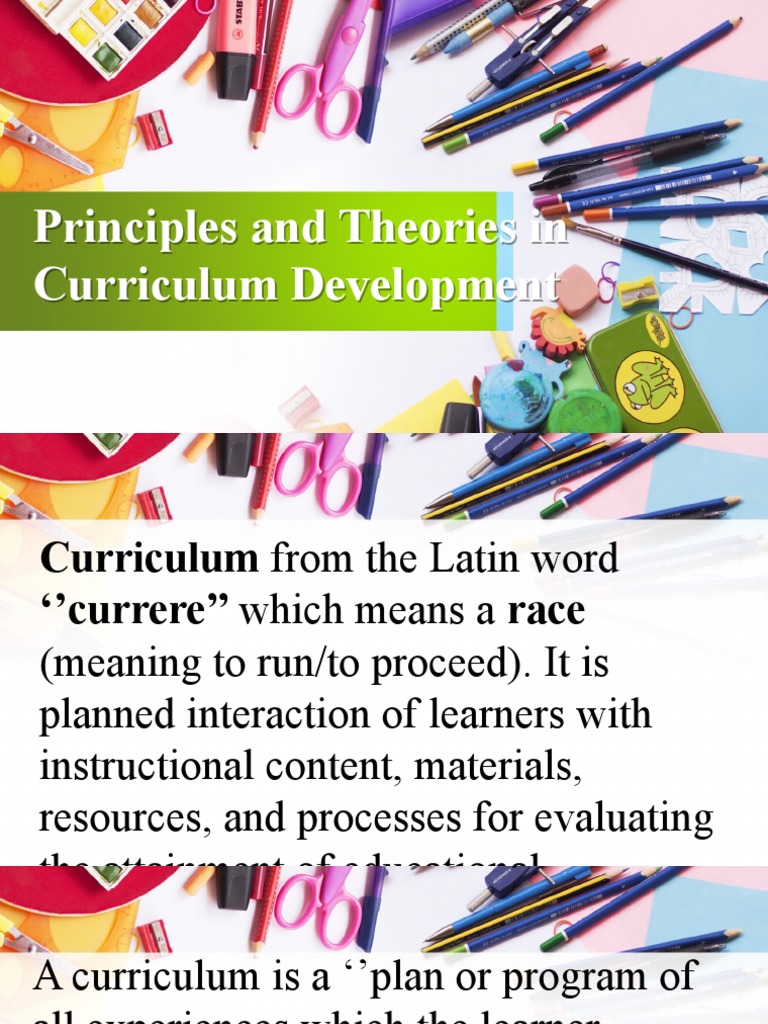 Principles & Theory of CurDev | PDF | Curriculum | Psychology