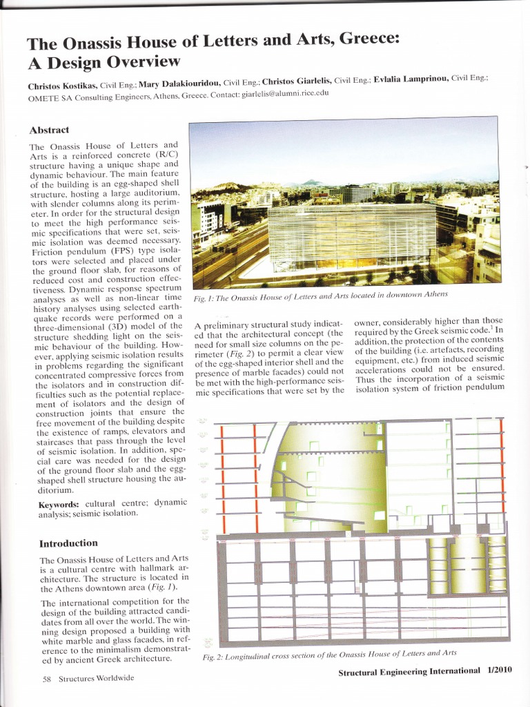 Centru cultural-ONASSIS HOUS | PDF | Earthquake Engineering | Civil ...