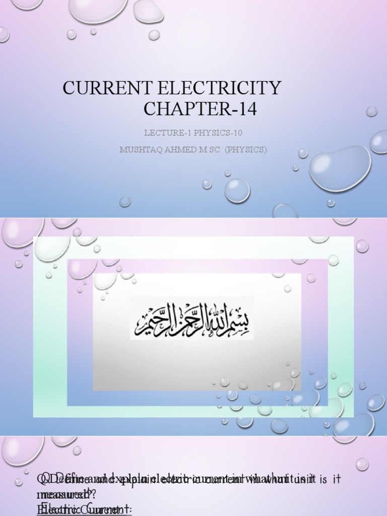 Understanding Electric Current Basics | PDF | Electric Charge | Electric Current