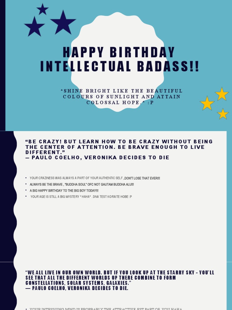 Happy Birthday Intellectual Badass!! | PDF