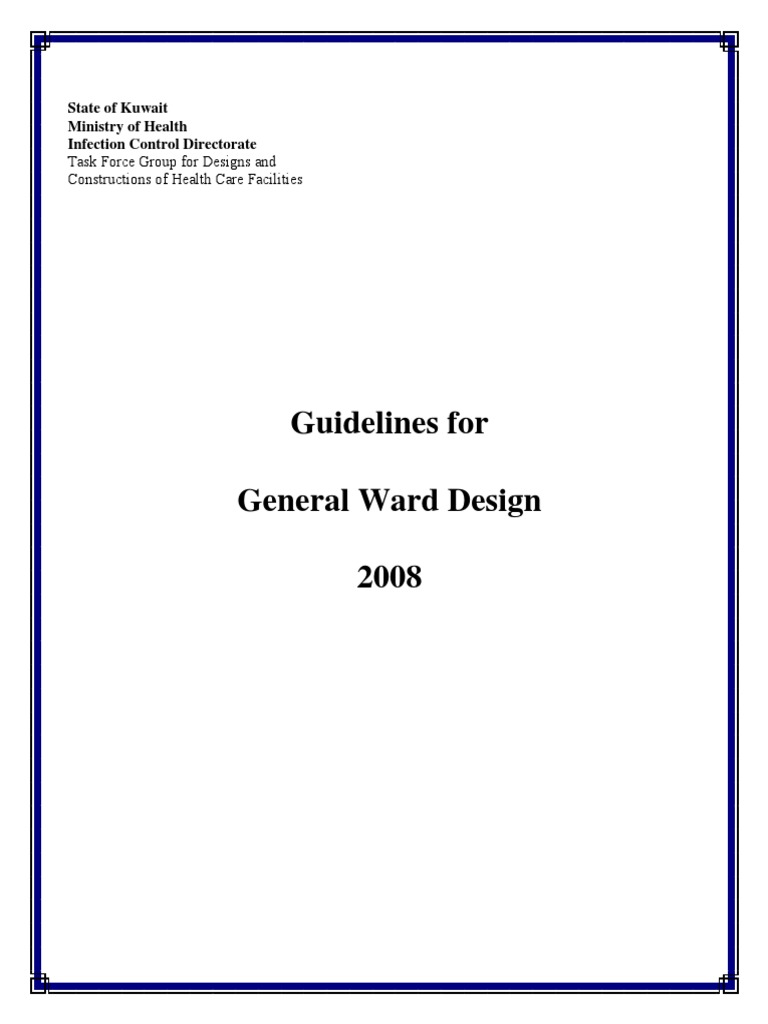 Guidelines For General Ward Design 2008: Task Force Group For Designs ...