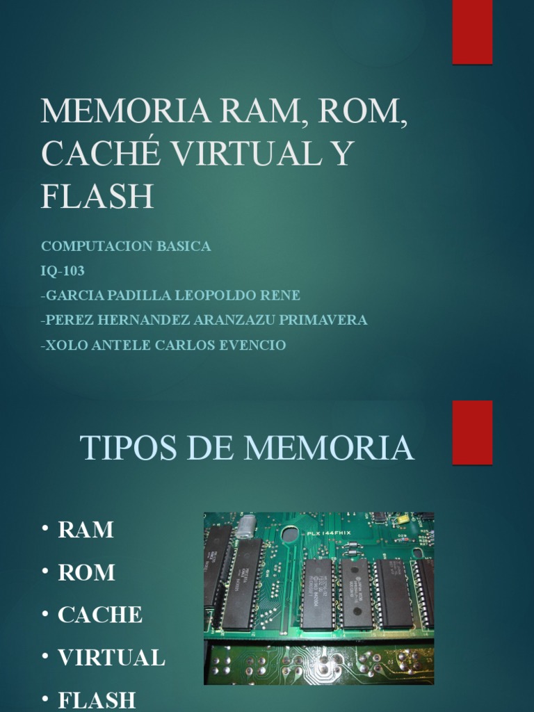 Ram, Rom, Cache, Virtual y Flash E5 | PDF | Caché (Computación) | Almacenamiento de datos de la ...