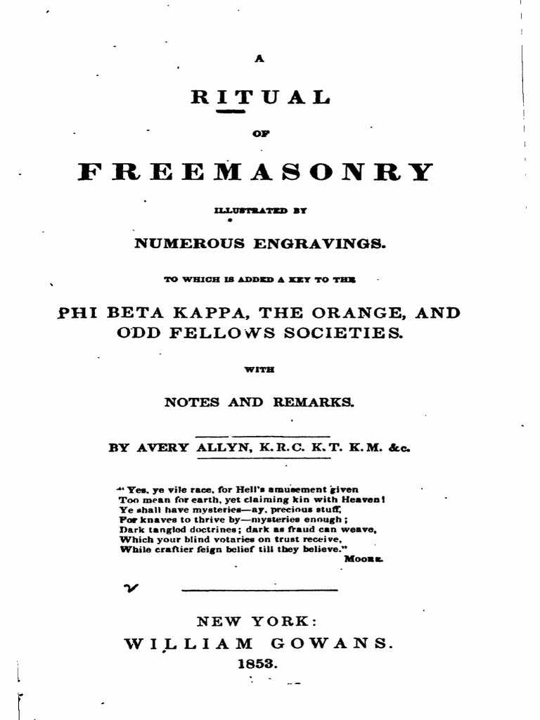 A Ritual of Freemasonry | PDF | Freemasonry | Prayer