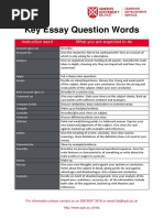 Essay Test Direction Words Explained | PDF