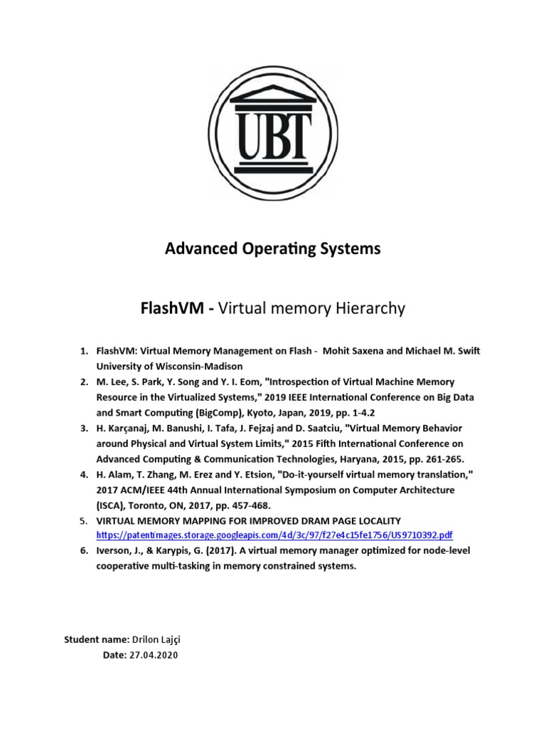 Drilon Lajqi FlashVM | PDF | Flash Memory | Computer Data Storage