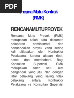 CONTOH RMK. (Rencana Mutu Konstruksi) | PDF | Bisnis | Komputer