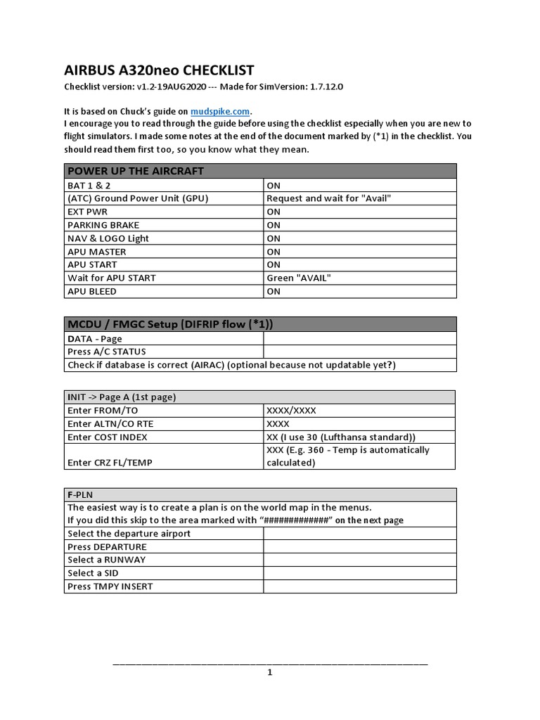A320neo CHECKLIST Withexplanations | PDF | Transponder (Aeronautics ...