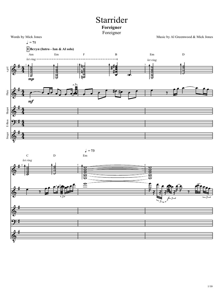 Starrider | PDF | Songs | Rock Music