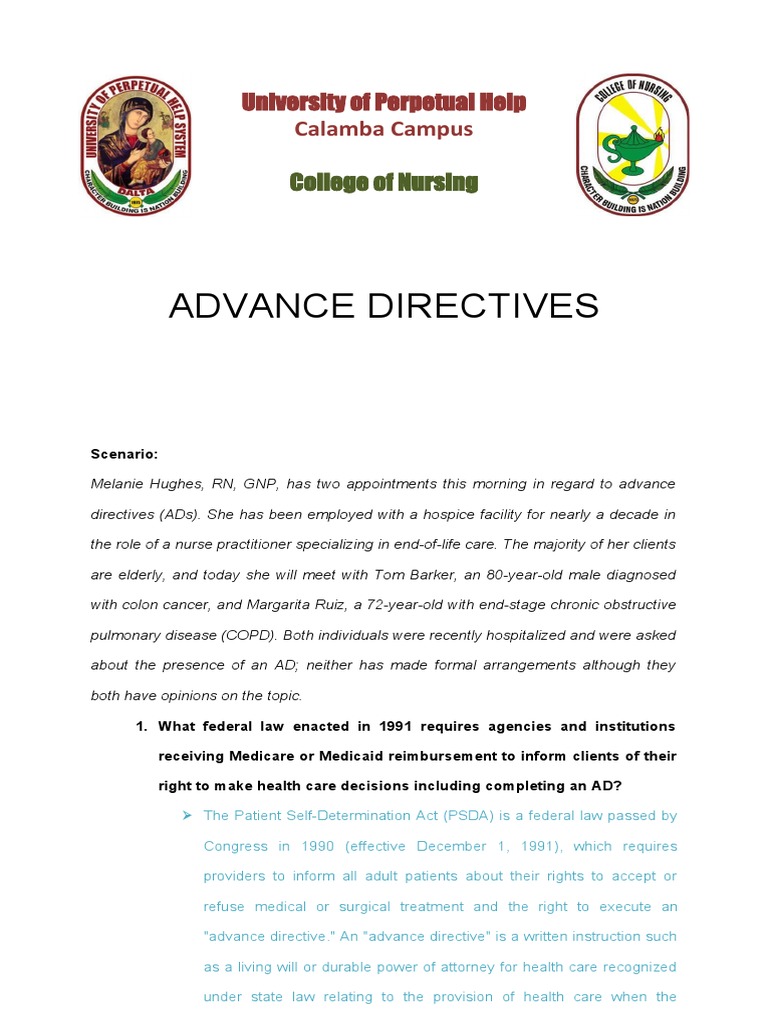 Advance Directives in End-of-Life Care | PDF | Health Care | Health ...
