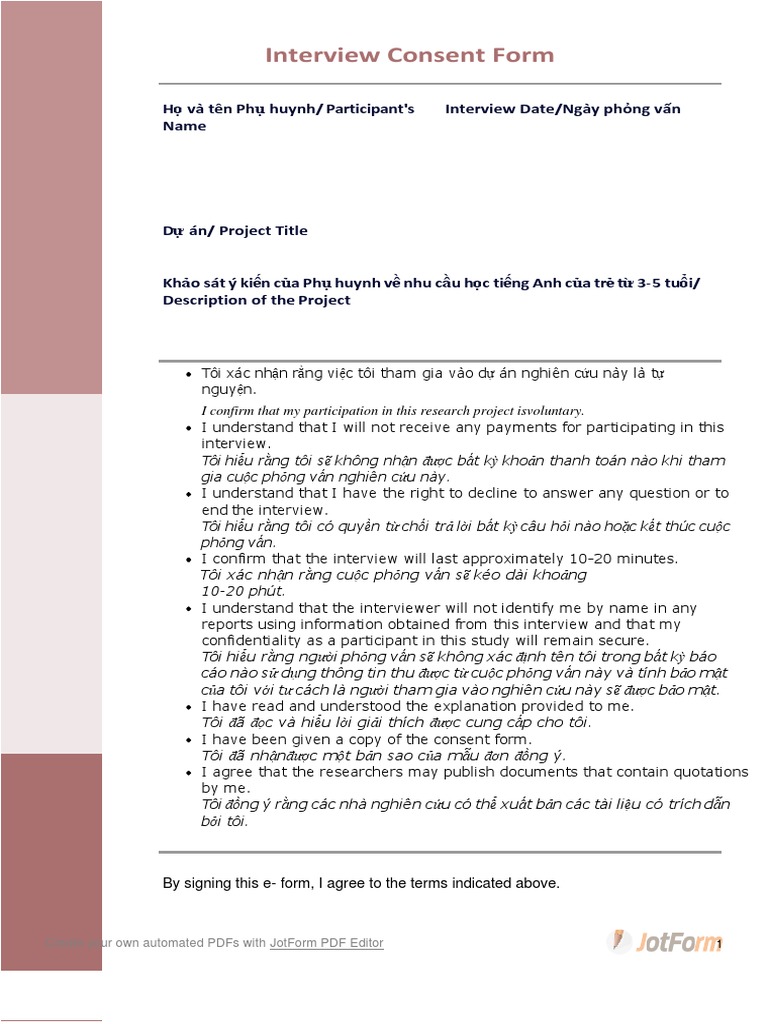 Interview Consent Form | PDF