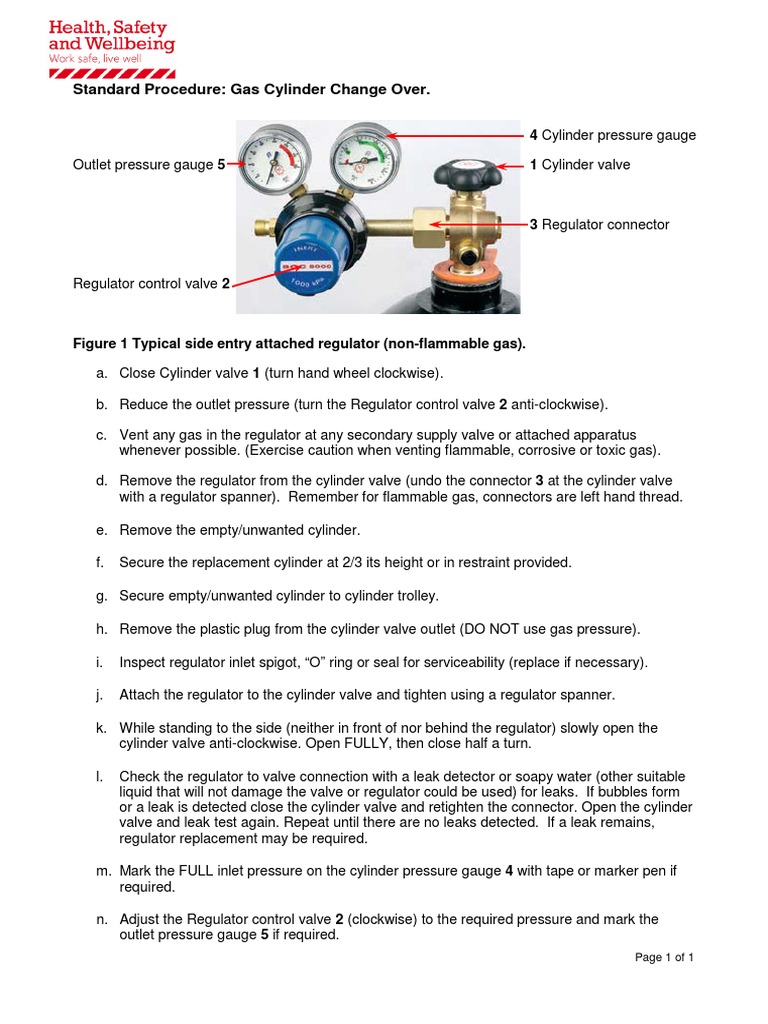 Gas Cylinder Change Over | PDF