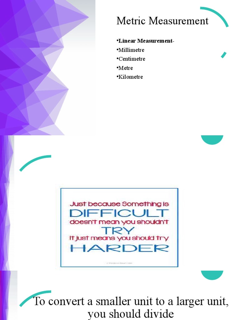 Metric Measurement-Linear 1 | PDF