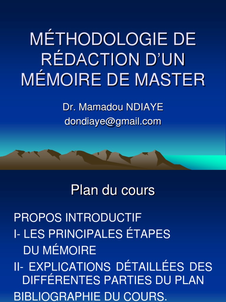 Méthodologie de Rédaction d'un Mémoire | PDF | Cadre conceptuel | Théorie