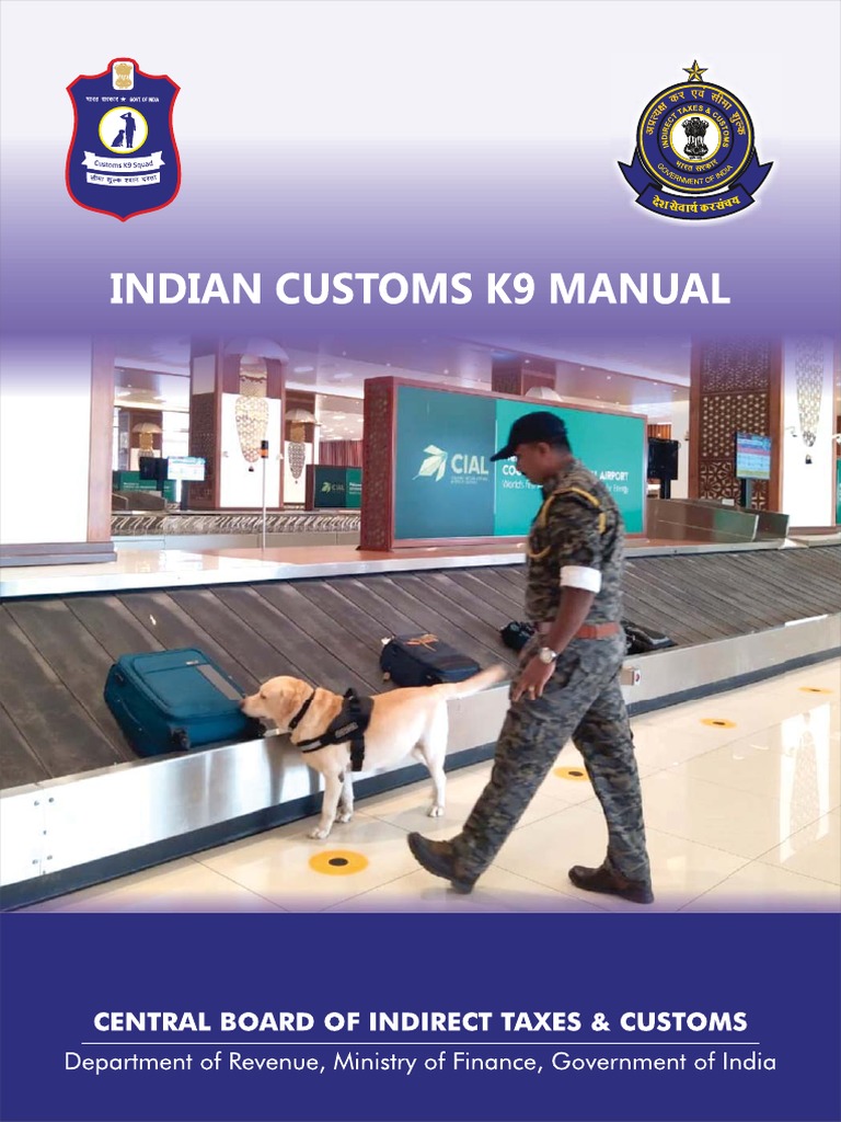 Indian Customs k9 Manual | PDF | Subspecies Of Canis Lupus | Animals And Humans