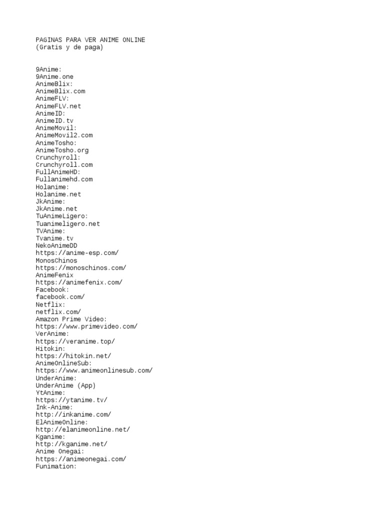 Paginas para Ver Anime | PDF | Games & Activities Paginas para Ver Anime | PDF | Games & Activities