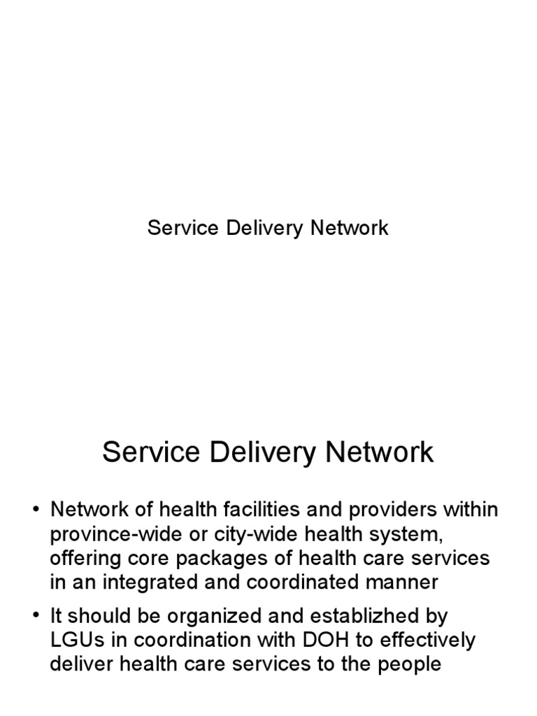 Service Delivery Network | PDF