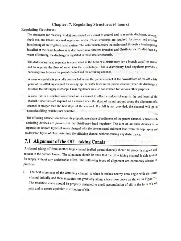 Chapter 7 Regulating Structures | PDF