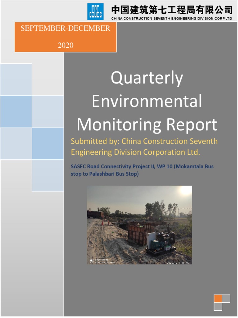 Environmental Monitoring Report of Road Construction Project | PDF ...