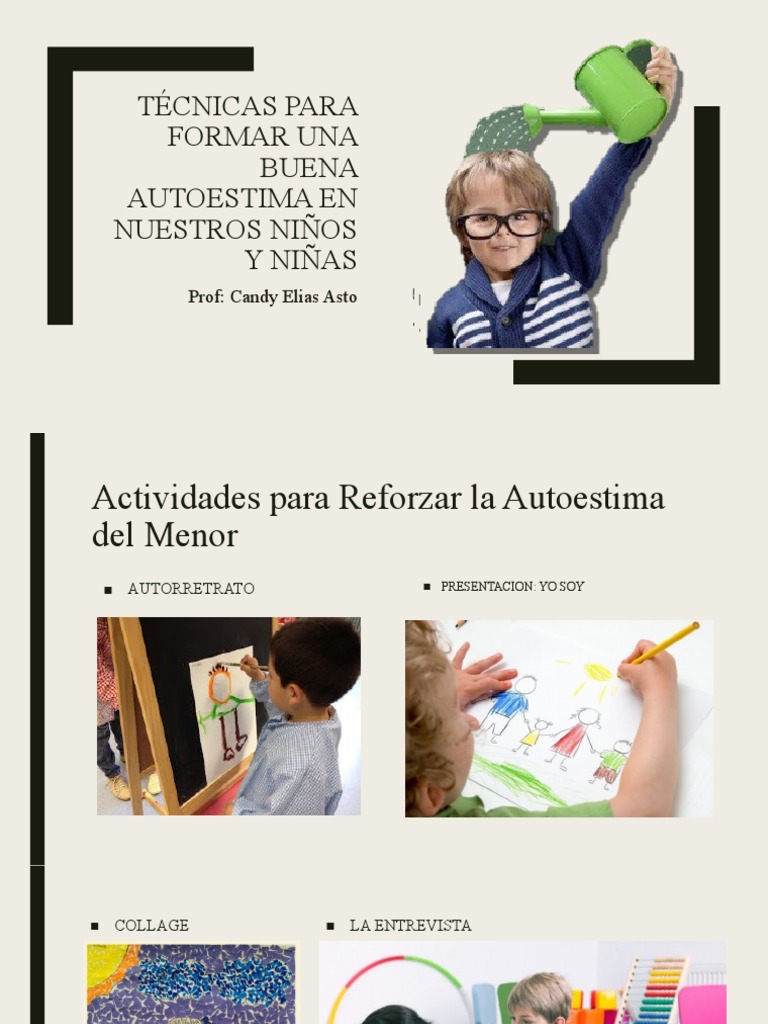 Técnicas para Formar Una Buena Autoestima en Nuestros | PDF ...